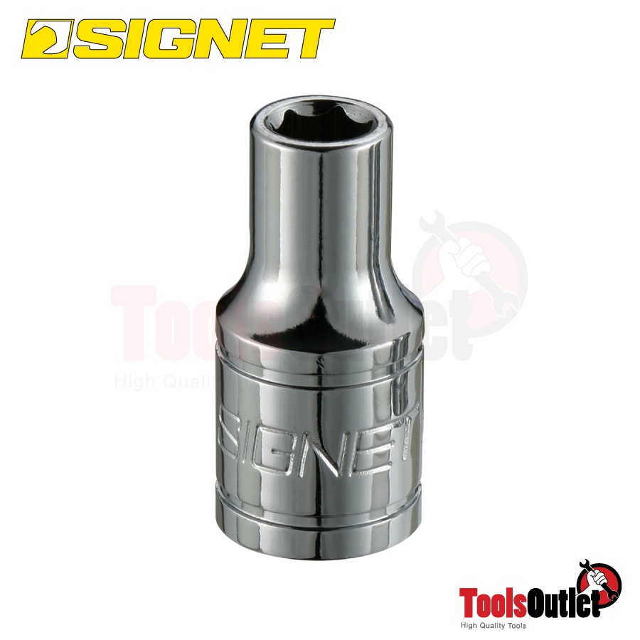 SIGNET ลูกบ๊อกซ์ 6 เหลี่ยม SQ. 1/4” 6PT SOCKER (ลูกบ๊อกซ์ขันมือ) | Shopee Thailand