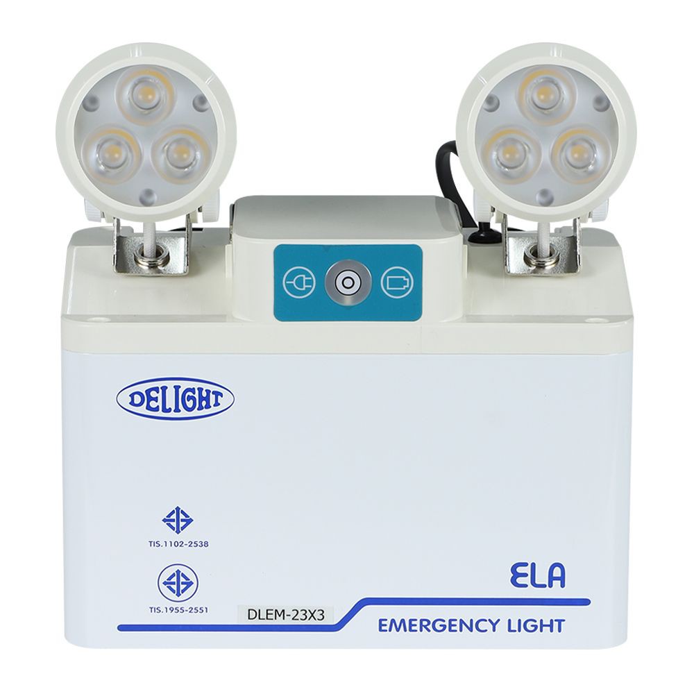 EMERGENCY LIGHT DELIGHT DLEM-23X3 2X3W WHITE ไฟฉุกเฉิน LED DELIGHT DLEM ...