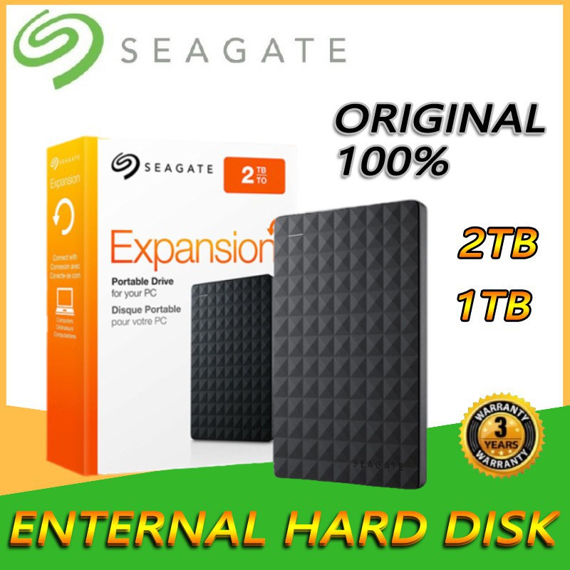 Seagate ฮาร์ดดิสก์ภายนอก 2TB 1TB HDD USB3.0 แบบพกพา สําหรับแล็ปท็อป PC ...