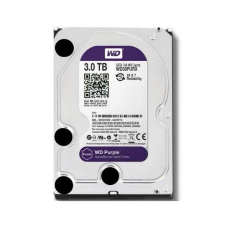 3TB HDD (ฮาร์ดดิสก์) WD PURPLE SATA3 ( WD10PURX ) | Shopee Thailand