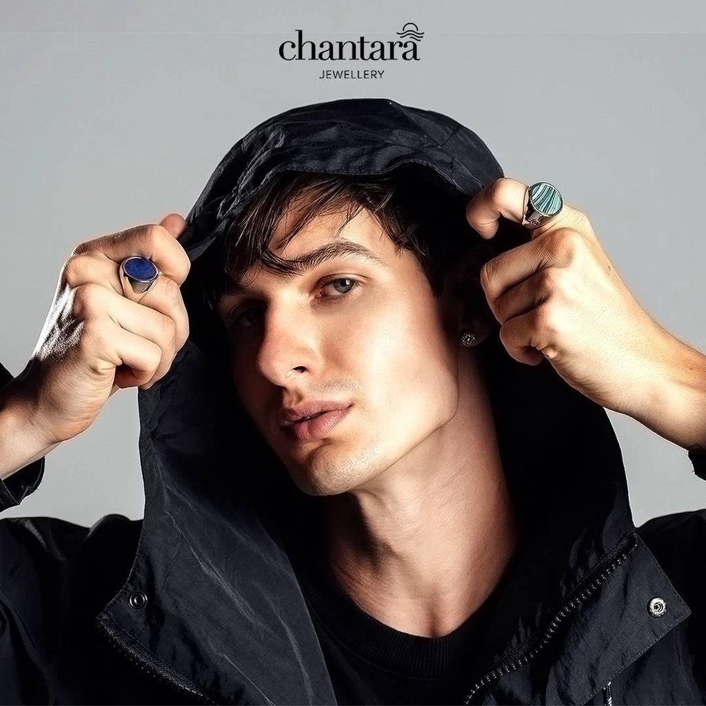 CHANTARA - แหวนหินแท้ แหวนหินแลพิส Malachite, Howlite, Rhodonite, Lapis ...