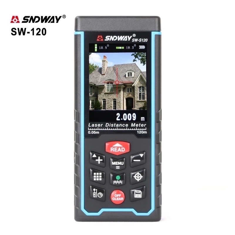 🔥รุ่นใหม่ แบตLi-on🔥 เลเซอร์วัดระยะ Laser distance Sndway SW-80 / SW-120 ...