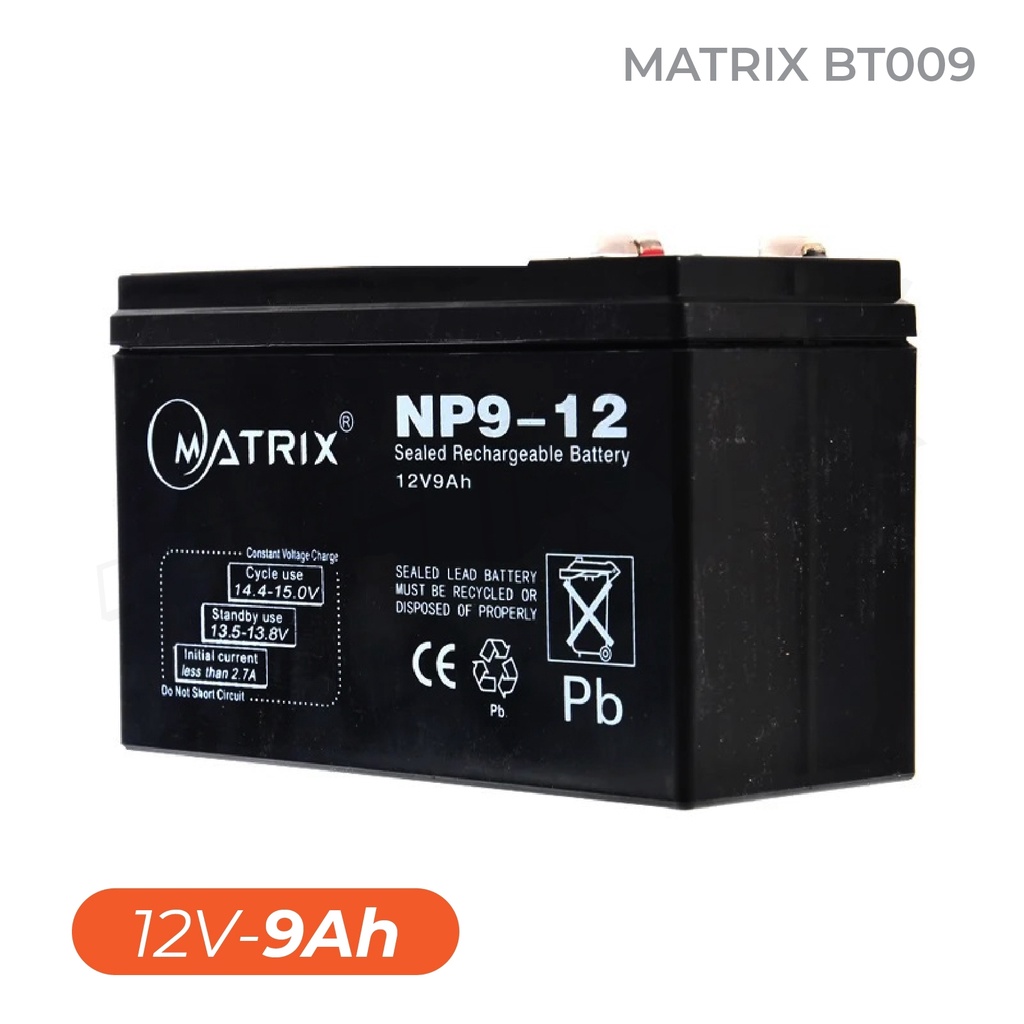 MATRIX แบตเตอรี่ รุ่น BT004 BT009 BT010 แบตเตอรี่แห้ง Battery 12V 5.5Ah ...