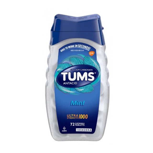 ลดกรดในกระเพาะ ชนิดเม็ด กลิ่นมิ้นท์ TUMS ANTACID Mint Ultra Strength ...