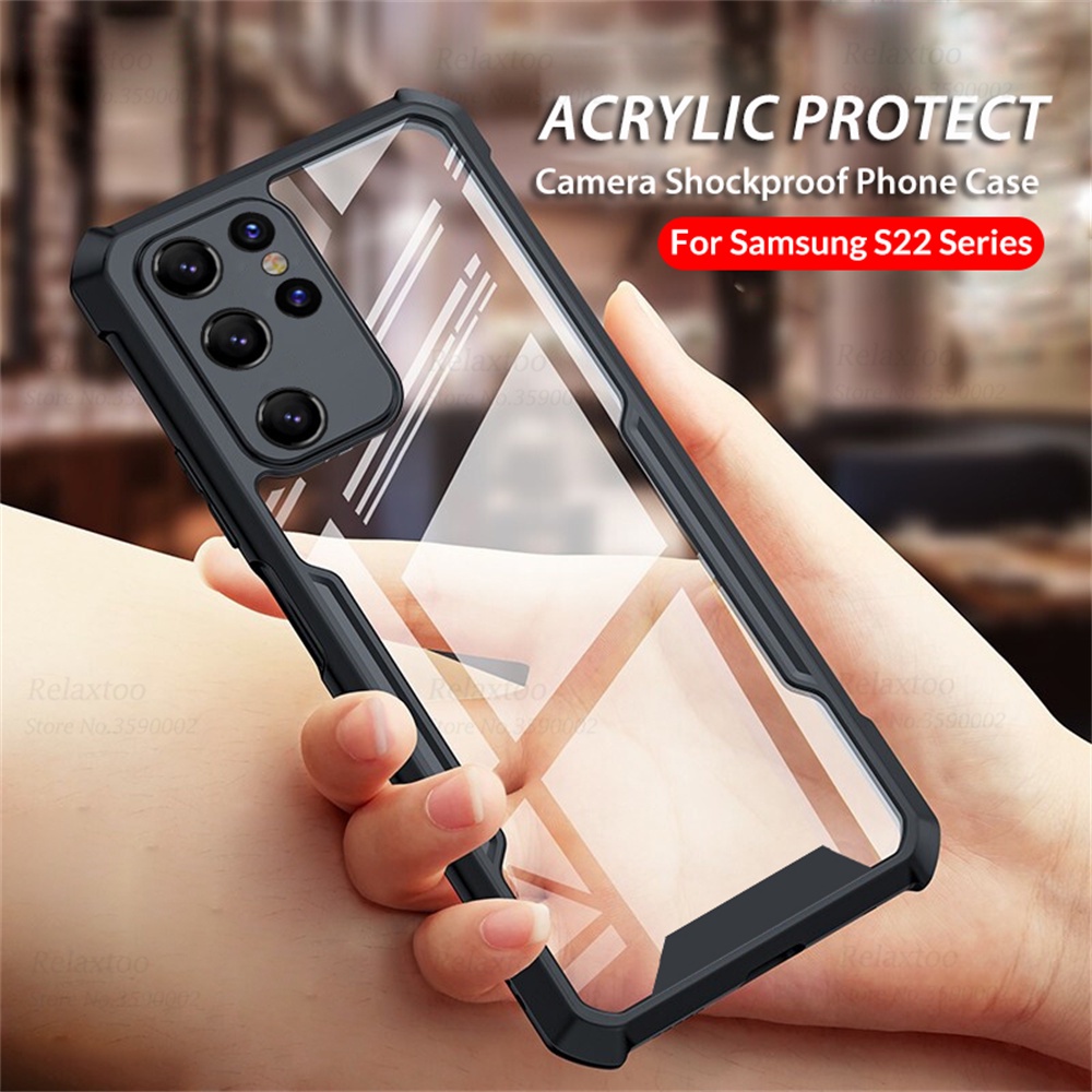 Clear Acrylic Back Protection Case For Samsung Galaxy S22 Ultra ...