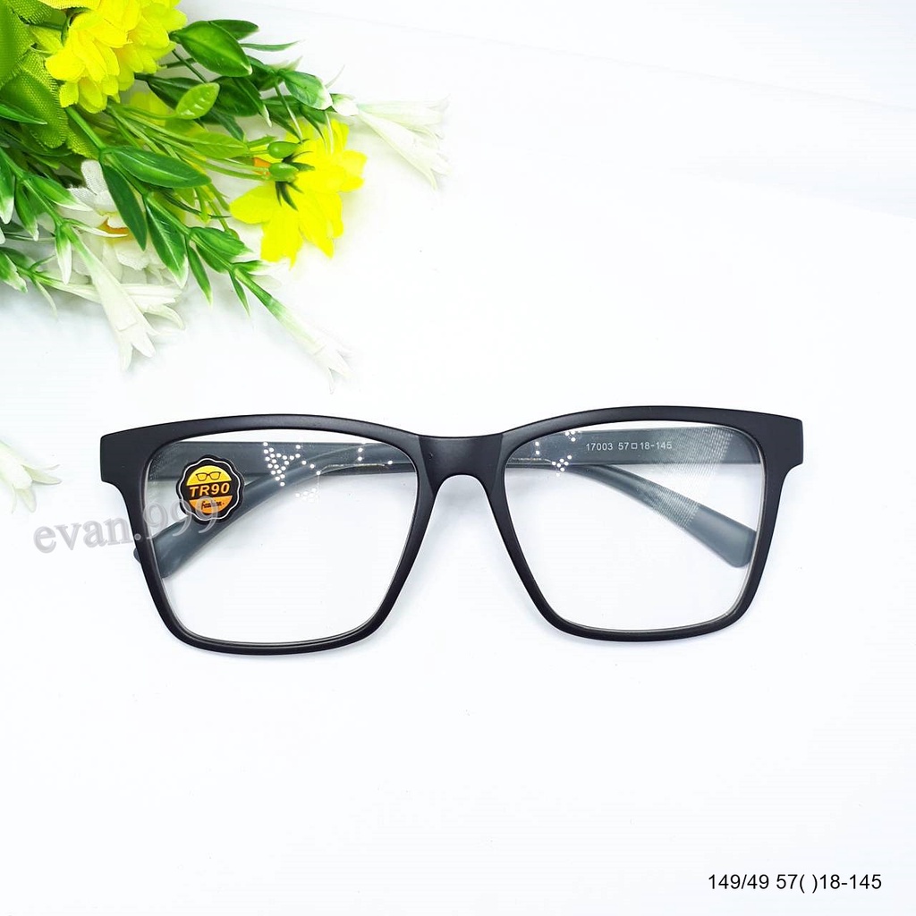 แว่นตาTR90 รุ่น17003 โอเวอร์ไซส์ (หน้ากว้าง) น้ำหนักเบา ยืดหยุ่น สั่งตัดเลนส์ได้ HMC/BLUE/AUTO ...