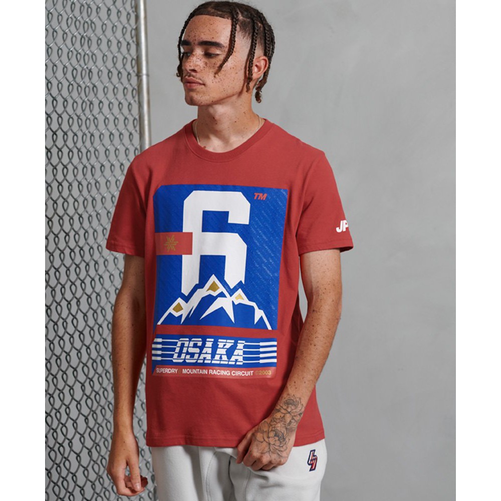 SUPERDRY OSAKA 360 TEE เสื้อยืด สำหรับผู้ชาย สี Rouge Red | Shopee Thailand