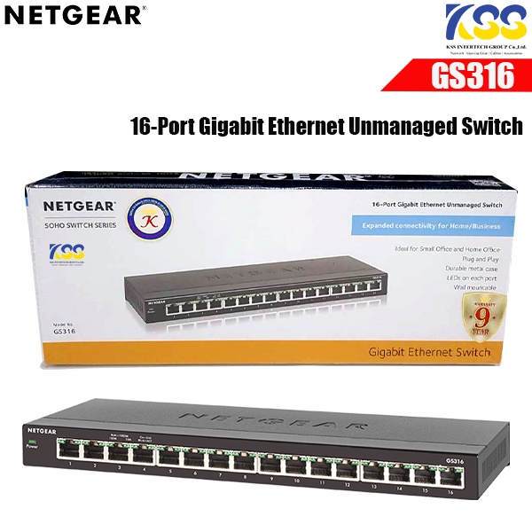 Netgear GS316 16-Port Gigabit Ethernet Switch | Shopee Thailand
