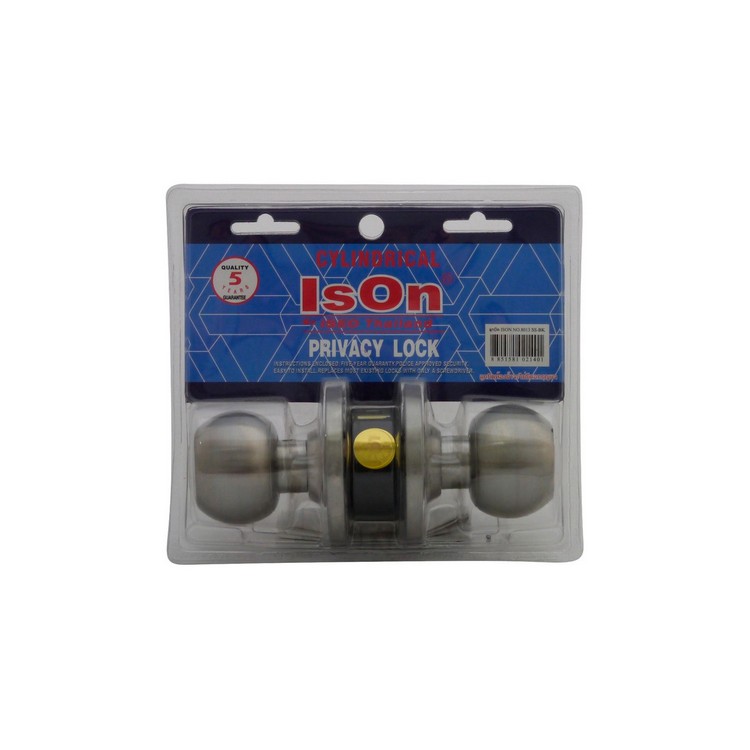 ลูกบิด ห้องน้ำ ISON 8013 SS-BK หัวกลม SS | ISON | 8013 SS-BK ลูกบิด ...