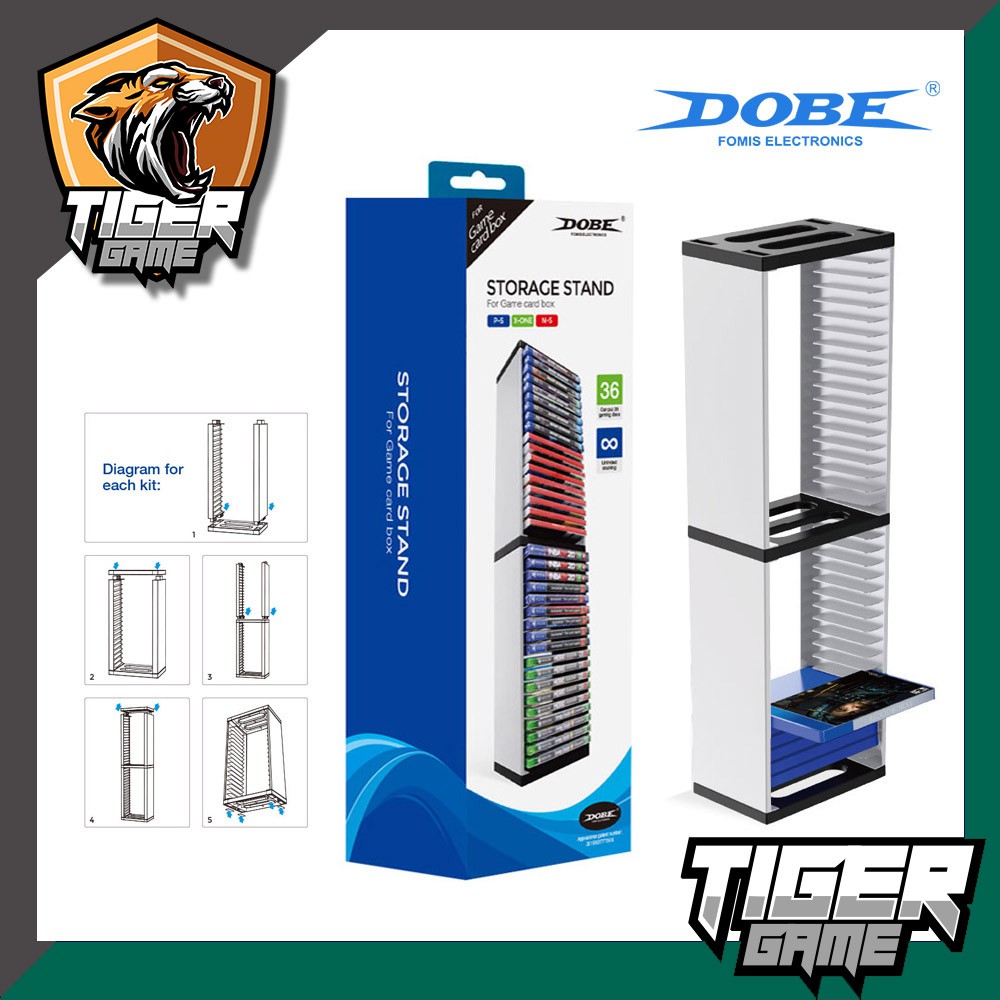 Dobe ชั้นเก็บแผ่นเกมส์ 36 แผ่น Ps4, Ps5, PC, Xbox (Dobe Storage Stand ...