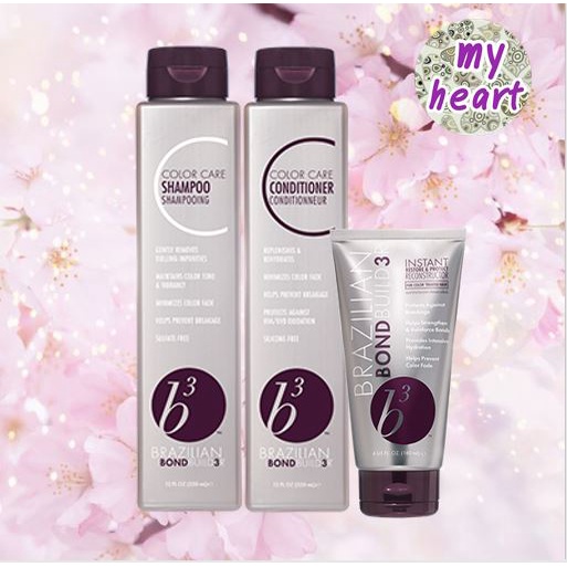 b3 Brazilian BondBuilder Color Care Shampoo/Conditioner/Instant Restore ...