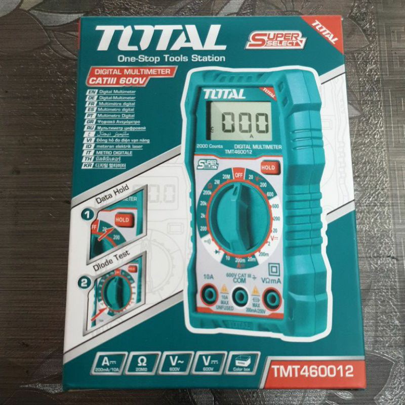 ดิจิตอล มัลติมิเตอร์ TOTAL TMT460012 Digital Multimeter มัลติมิเตอร์ ...