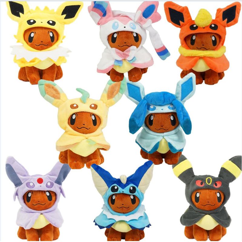 ตุ๊กตาฟิกเกอร์ Eevee Center Pokemon Sylveon Flareon Nymphia แบบนิ่ม 7 ...