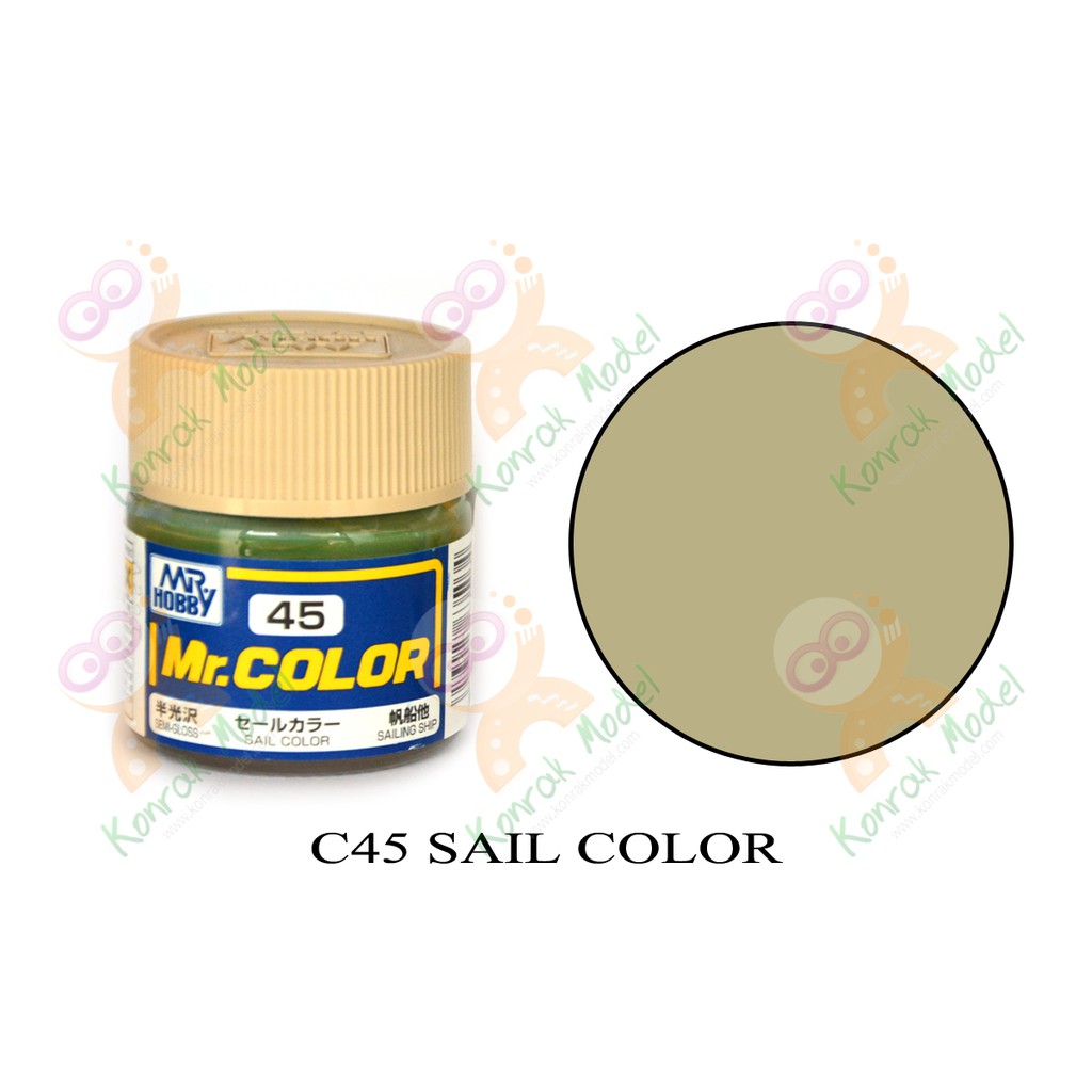 สีสูตรทินเนอร์ Mr.hobby Mr.color C45 Sail Colour Semi-Gloss 10ml ...