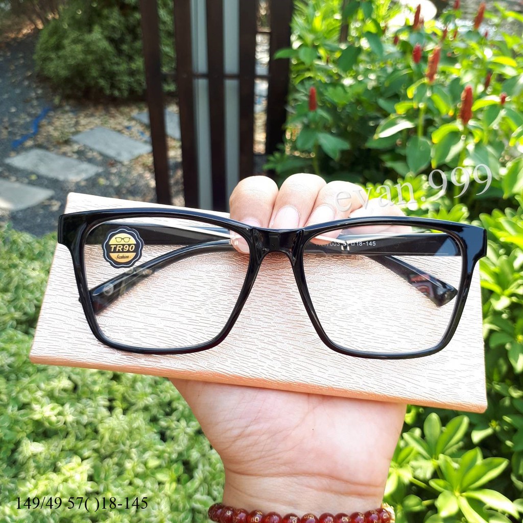 แว่นตาTR90 รุ่น17003 โอเวอร์ไซส์ (หน้ากว้าง) น้ำหนักเบา ยืดหยุ่น สั่งตัดเลนส์ได้ HMC/BLUE/AUTO ...