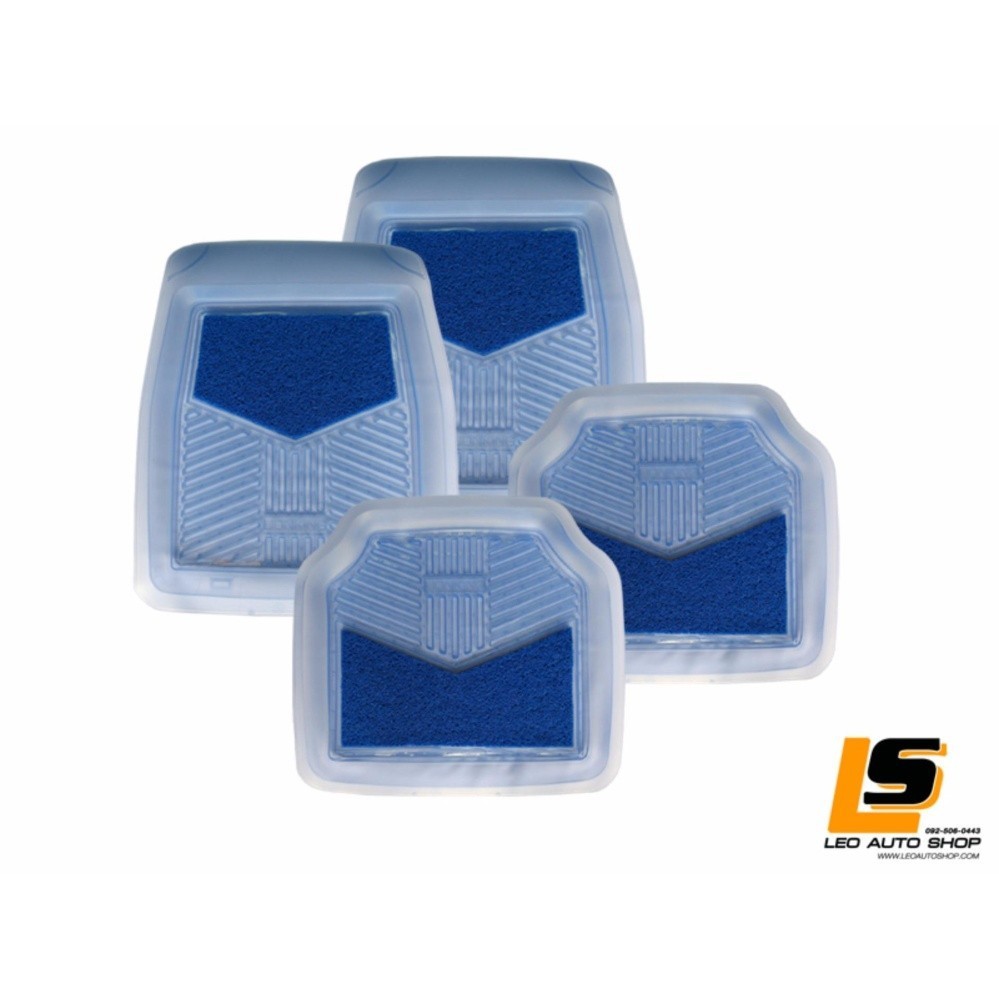 LEOMAX ถาด PVC LIONKING สีฟ้าใส ใยน้ำเงิน ชุด 4 ชิ้น (หน้า2หลัง2) | Shopee Thailand