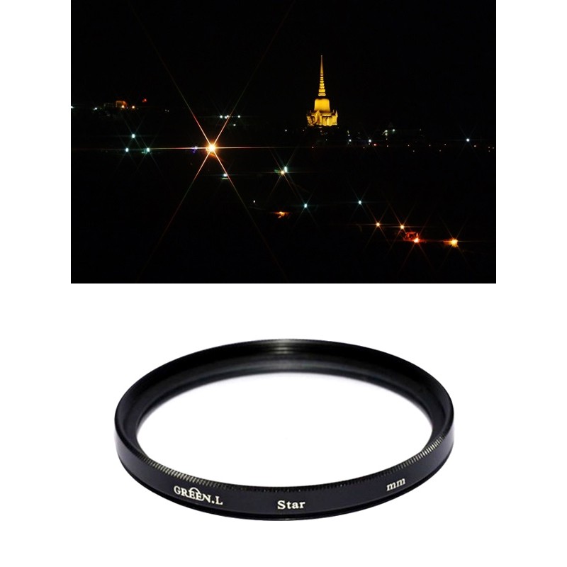 Green.L Star Cross Filter 6 แฉก 8 แฉก ขนาด 37 40.5 43 46 49 52 55 58 62 ...