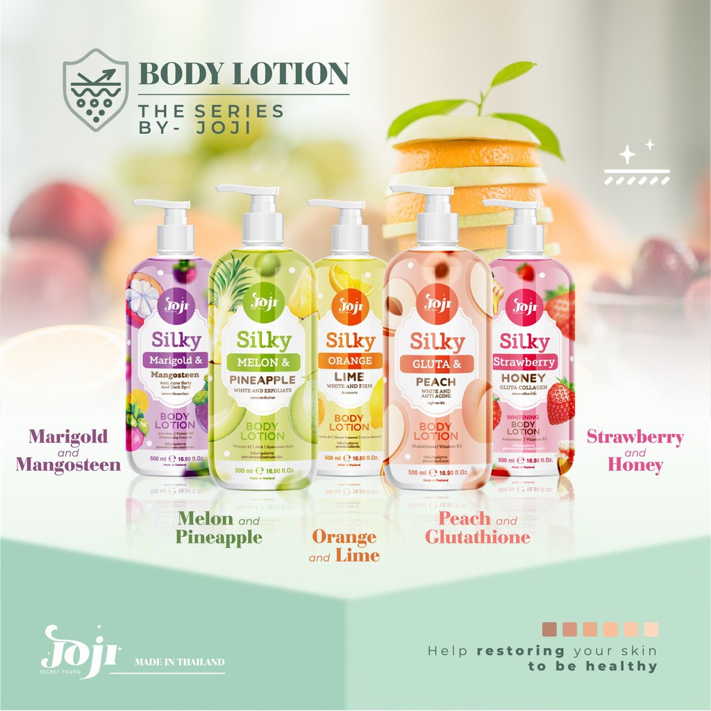 Joji โจจิ Body Lotion 500ml. 5 สูตร ผิวสวย | Shopee Thailand