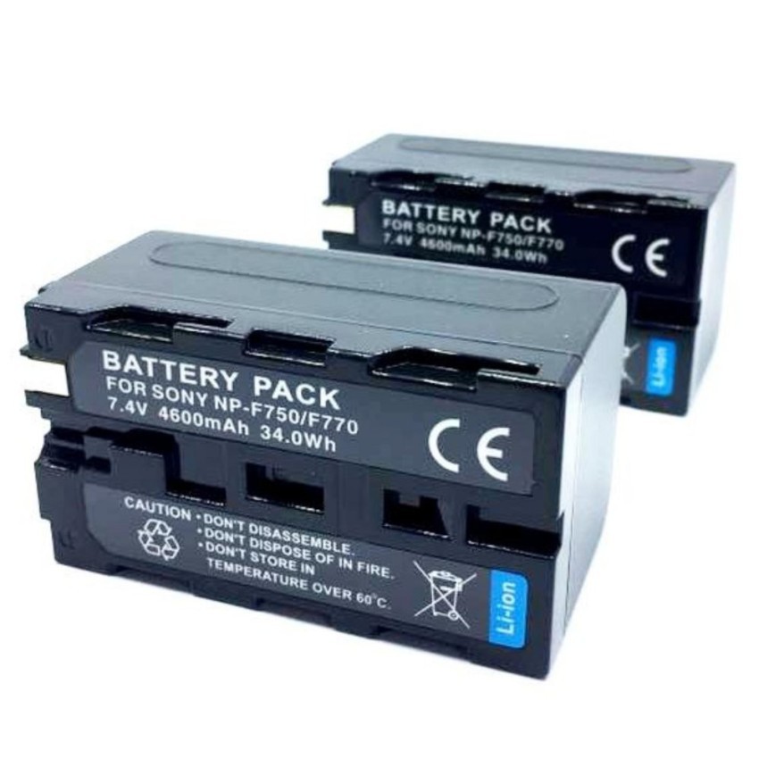 แพ๊คคู่ (จำนวน 2 ก้อน) Battery NP-F750/F770 Sony Camcorder Battery รุ่น ...