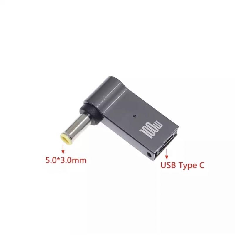 100W USB Type C To Dc Power Jack Connector USB C To Universal Laptop ...