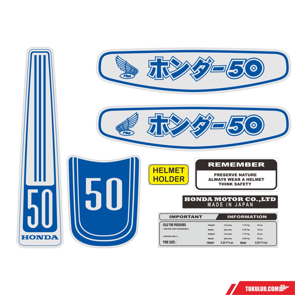 สติกเกอร์ สไตล์ญี่ปุ่น สําหรับ HONDA Pot C50 | Shopee Thailand