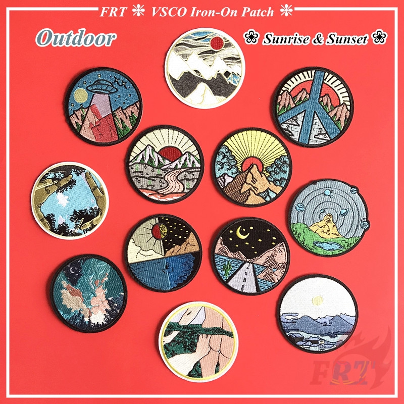 ☸ VSCO - Outdoor：Sunrise & Sunset Iron-on Patch ☸ 1Pc DIY Sew on Iron on Badges Patches | Shopee ...