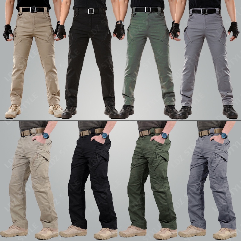 🔥พร้อมส่ง&COD🔥IX9/IX7 กางเกงคาร์โก้ผู้ชาย กางเกงยุทธวิธีหลายกระเป๋า ผ้าทนต่อการขัดถูกันน้ำ ...