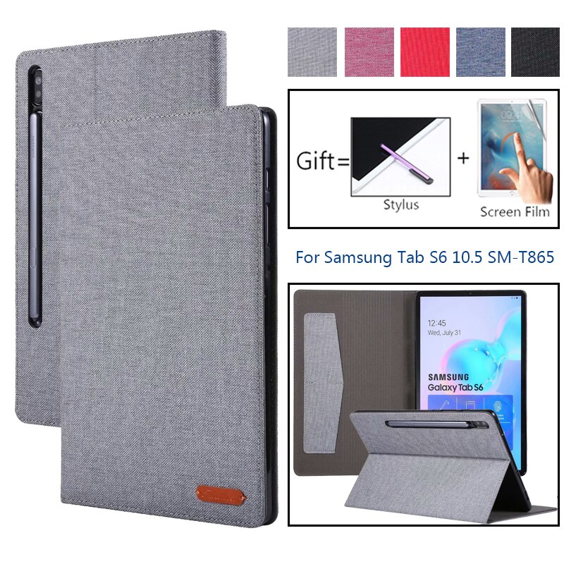 กรณี Samsung Galaxy Tab S6 10.5 '' Case T860 T865 Protective case นิ้ว ...