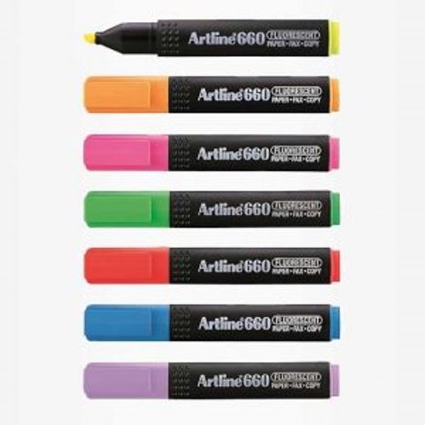 Artline EK-660 Highlighter ปากกาเน้นข้อความ/ไฮไลท์ อาร์ทไลน์ Like Stabilo Staedtler | Shopee ...