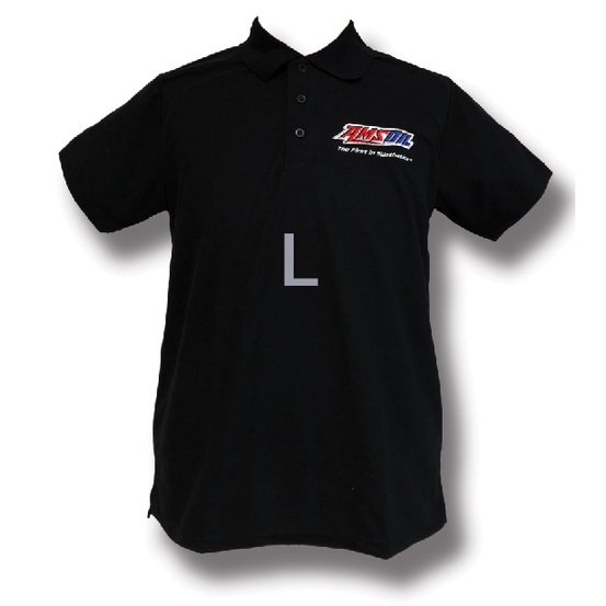 AMSOIL POLO T-Shirt เสื้อโปโลสีดำ all black ของแท้ 100% | Shopee Thailand