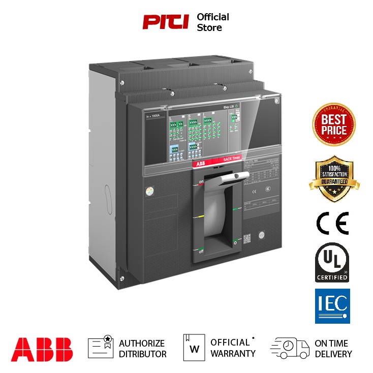 ABB XT7S 1250 Ekip Dip LS/I In=1250A 3p 50kA, (MCCB) Tmax XT Breaker # 1SDA100828R1 | Shopee ...