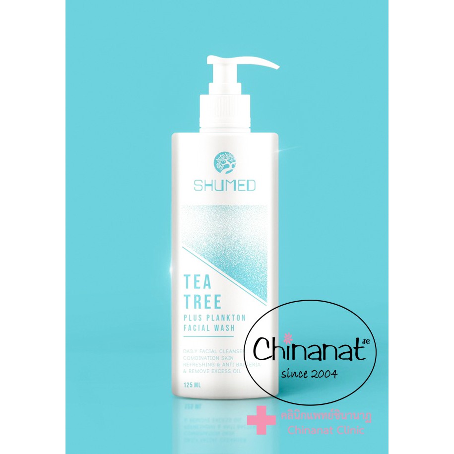 ใหม่หมดอายุ 2025 SHUMED Tea Tree Plus Plankton Facial Wash เจลล้างหน้า ...
