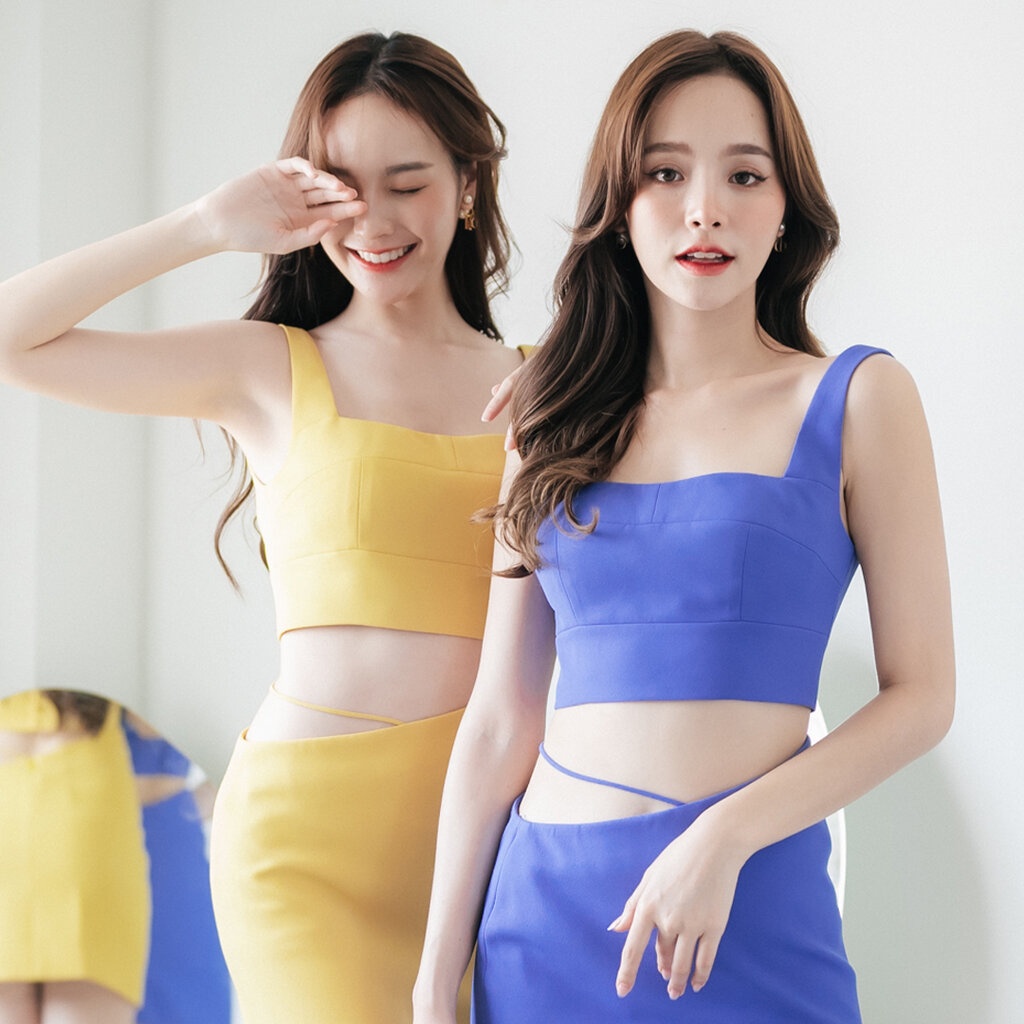 Lism S-036 เสื้อครอปสีสันสดใสน่ารักๆ | Shopee Thailand