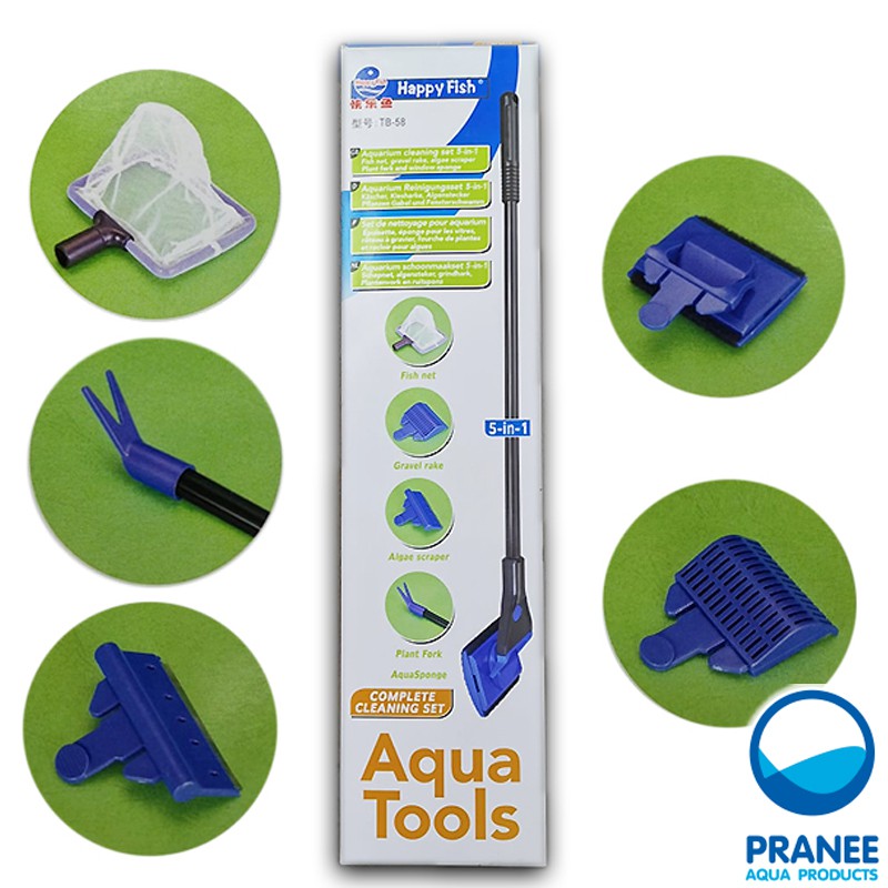 Aqua tool ที่ขูดตะไคร่ และทำความสะอาดในตู้ 5 in 1 (M) | Shopee Thailand