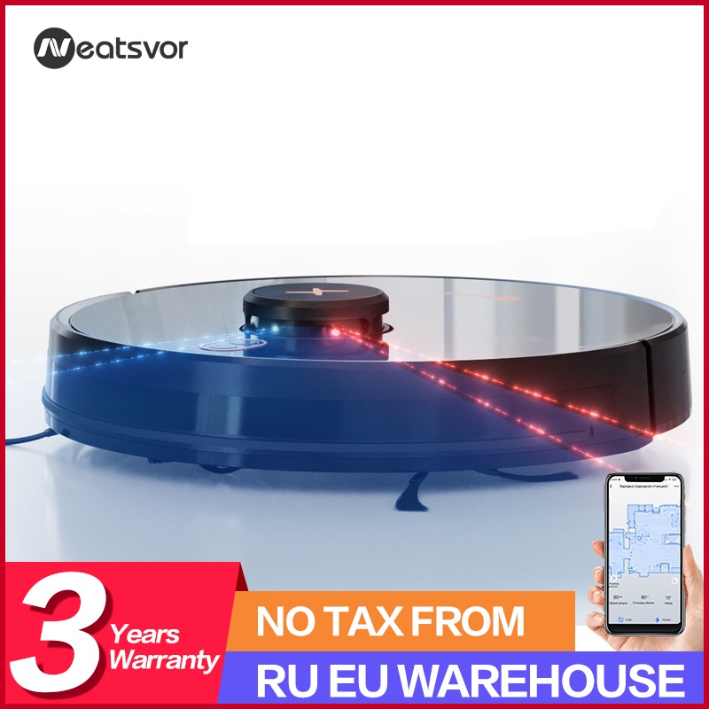Robot Vacuum Cleaner NEATSVOR X600 Pro Laser Navigation 6000PA Strong ...