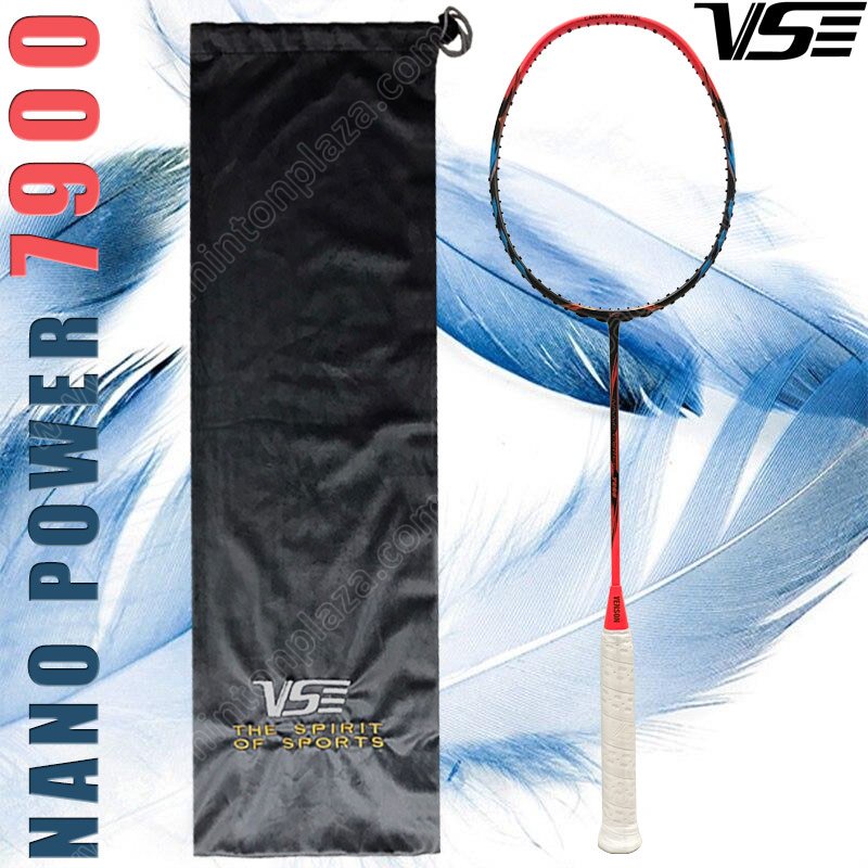 ไม้แบดมินตัน VS NANO POWER 7900 น้ำหนักเบา 5U สีแดง แถมเอ็น+กริ๊ป+ซอง ...