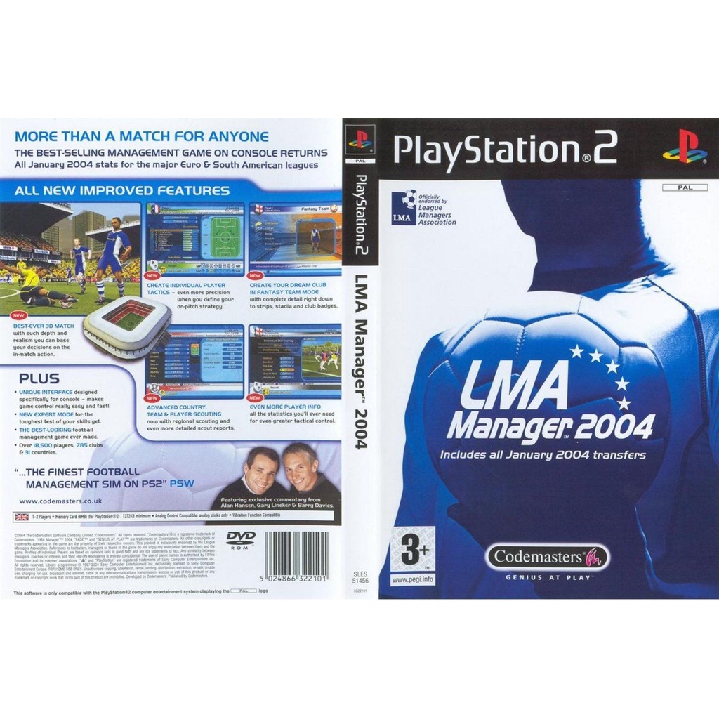 แผ่นเกมส์ PS2 LMA Manager 2004 คุณภาพ ส่งไว (DVD) | Shopee Thailand