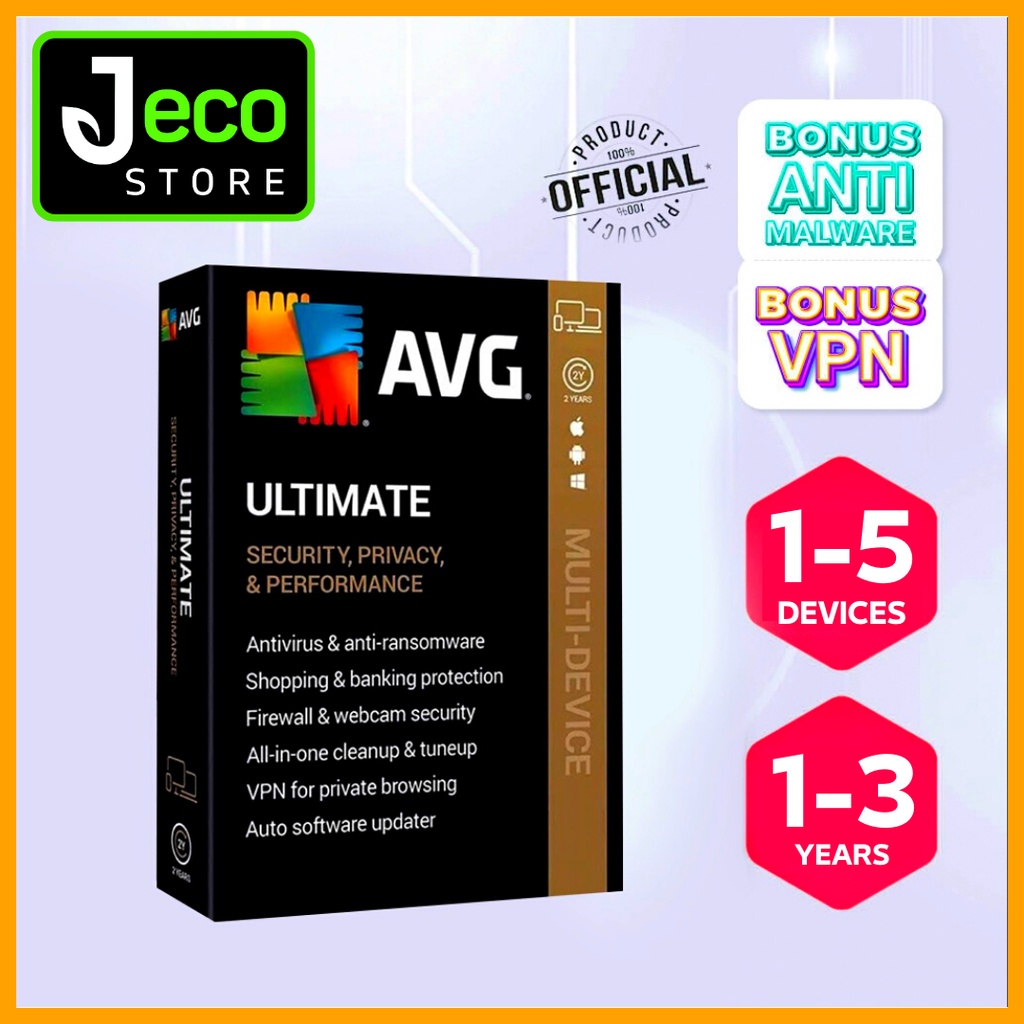 【1-3 ปี 】จริง AVG Ultimate Antivirus | AVG แอนติไวรัส 2022 | Shopee ...