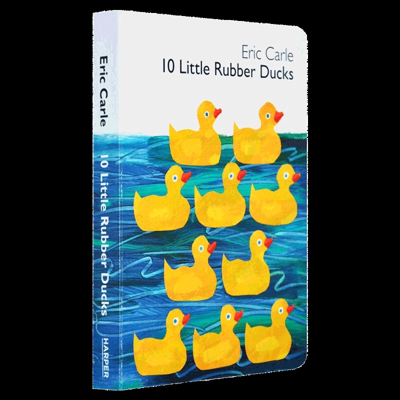 English Picture Coloring Cardboard Books Eric Carle 10 Little Rubber ...