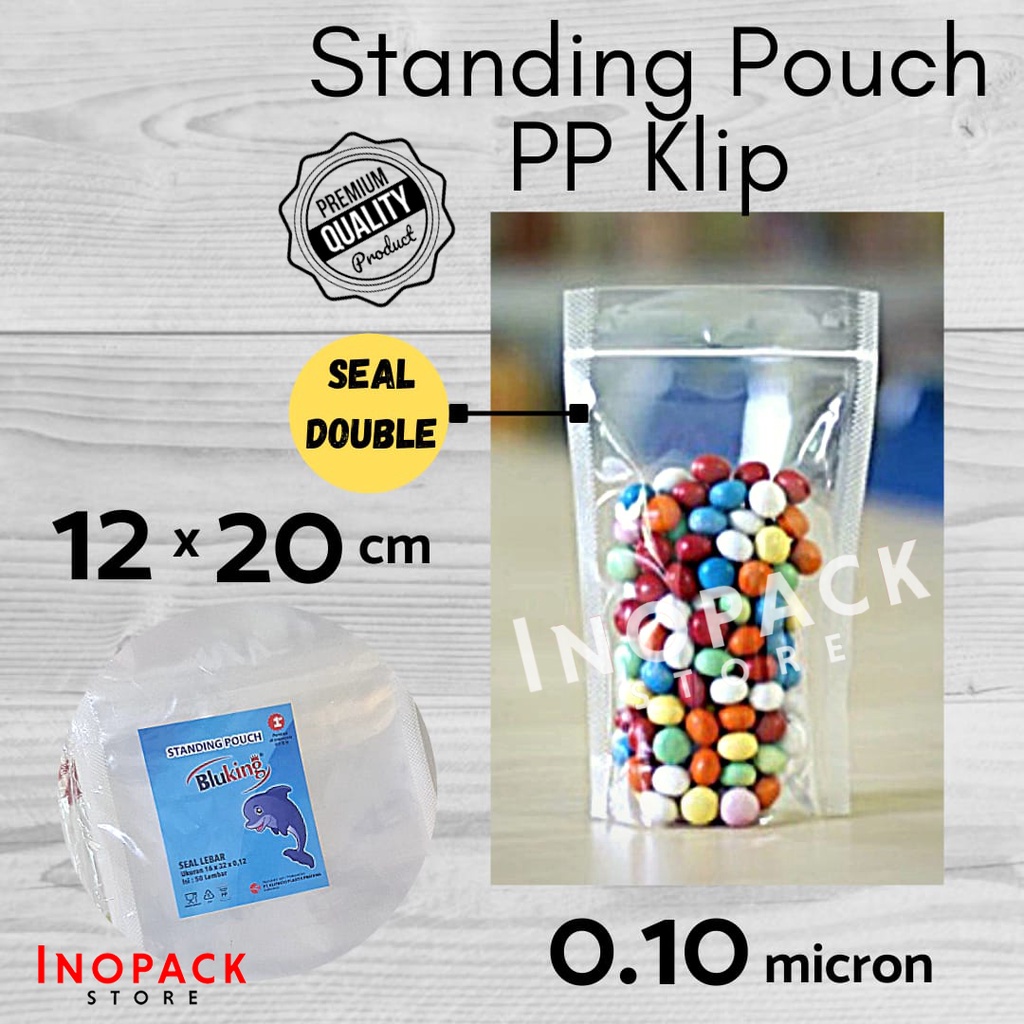 คลิปพลาสติกใส แบบหนา สําหรับหนีบ Pp | ถุงพลาสติกซีลคู่ ขนาด 12 ซม. X 20 ...