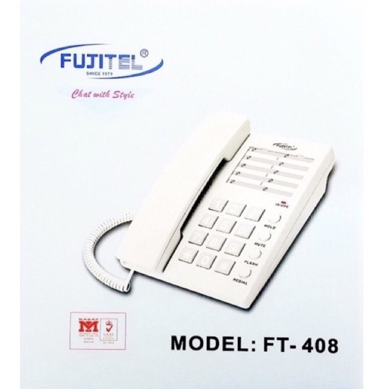 FUJITEL รุ่น FT-408 โทรศัพท์บ้าน โทรศัพท์สำนักงาน ล็อคได้ มี 3 สี โทรศัพท์บ้าน โทรศัพท์ FUJITEL ...