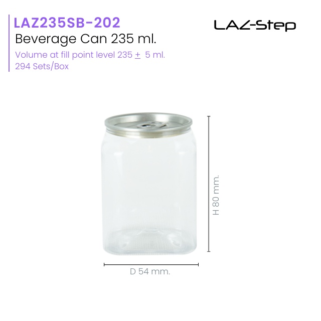 LAZ-Step กระป๋องพลาสติก PET ซีรี่ย์กระป๋องเครื่องดื่ม LAZ200SB202 ขนาด ...