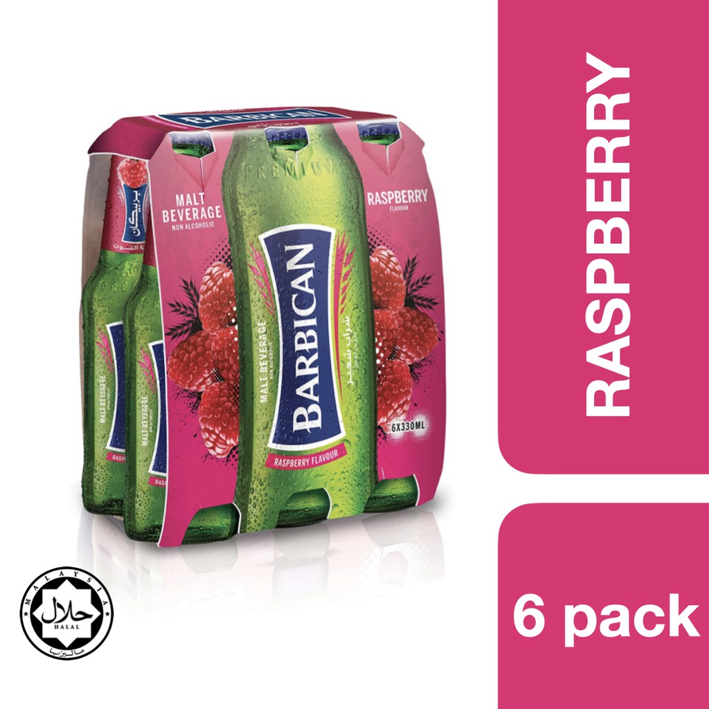 Barbican Malt Beverage Raspberry Flavour 330ml x 6 ++ บาร์บิคาน ...