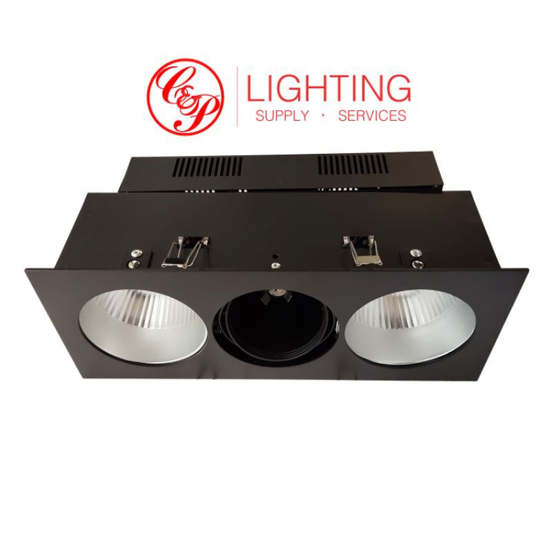 โคมไฟฝังฝ้า3หัว ปรับมุมได้ ขั้ว PLC*2 / QT12*1 สีดำ | Shopee Thailand