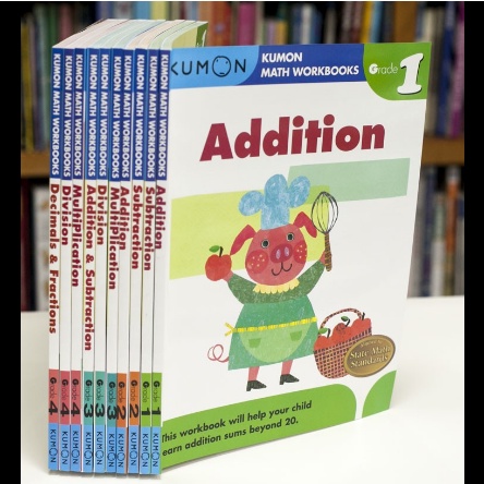 Kumon Workbooks : First Steps 12 books / Math Workbooks 10 books หนังสือกิจกรรม แบบฝึกหัด ป.1 ...