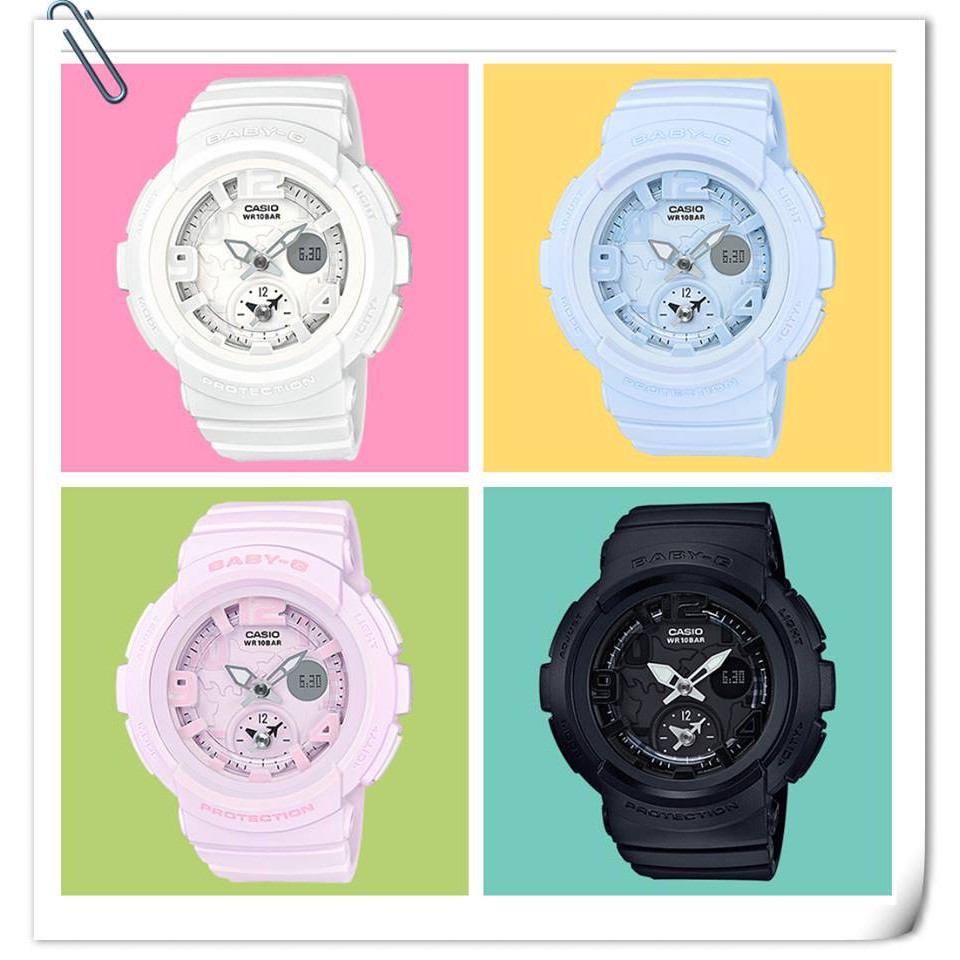 Casio Baby-G นาฬิกาข้อมือผู้หญิง สายเรซิ่น รุ่น BGA-190BC BGA-190BE BGA ...
