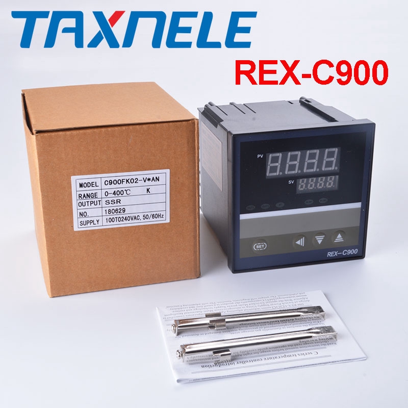 220V Oven Temperature Controller REX-C900 C900 Thermocouple PT100,K Universal Input Relay Output ...