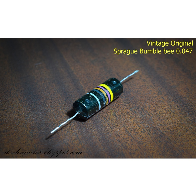 Vintage Original Sprague Bumble bee 0.047 คาปาซิเตอร์กีตาร์ Capacitor ...