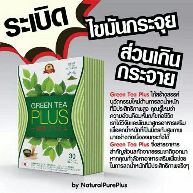อาหารเสริมลดน้ำหนัก green tea plus | Shopee Thailand