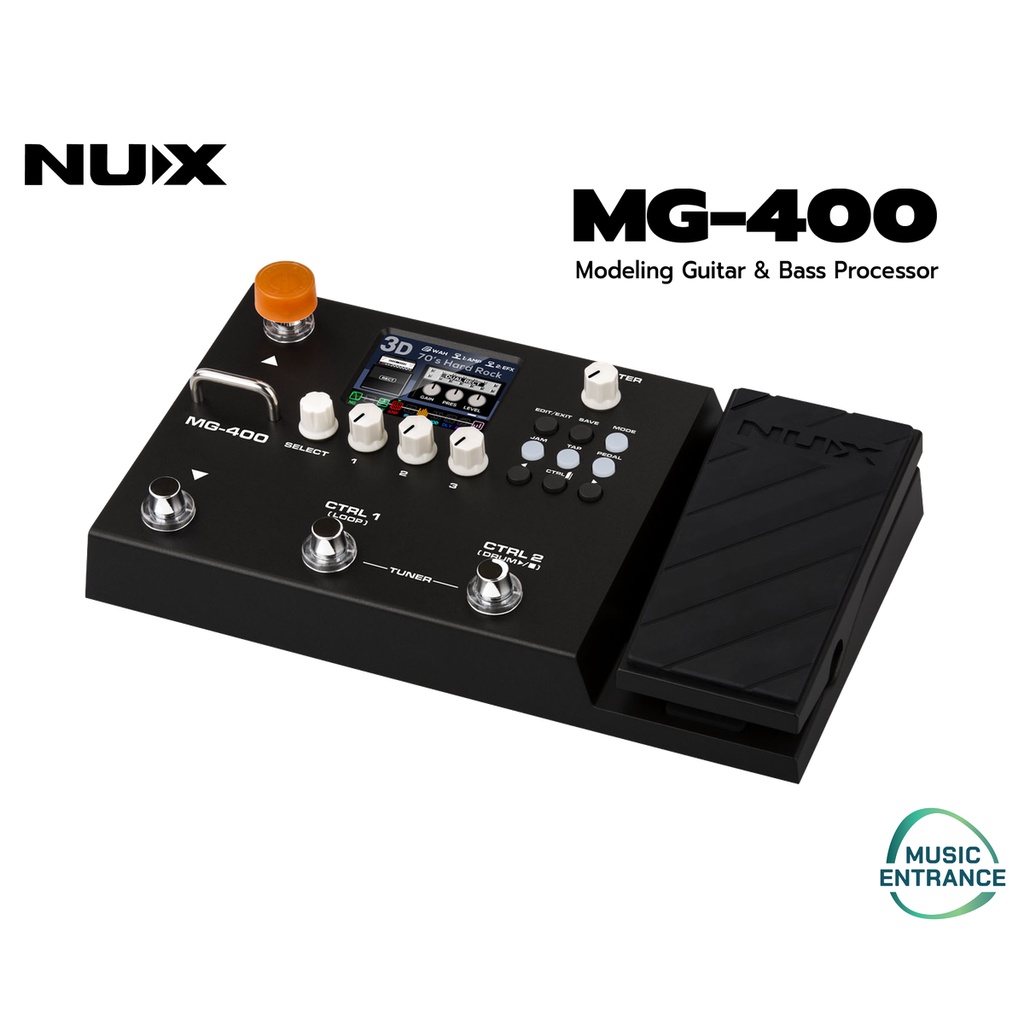 NUX MG-400 Multi Effect Modeling Guitar Bass Processor Nux MG400 มัลติ ...